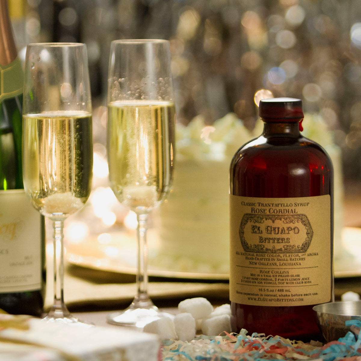 Rosé Champagne Cocktail for a Sparkling NYE Toast | El Guapo